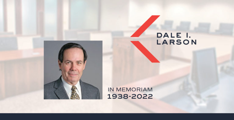 Larson • King Mourns the Passing of Founding Partner Dale Larson ...